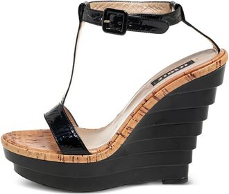 Le Silla sandales compensées pre-owned 130 mm - Noir