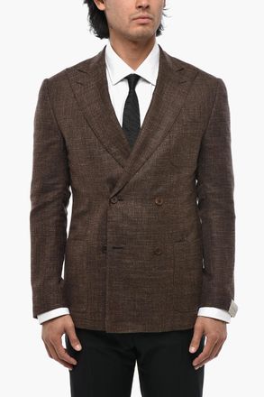 Corneliani Doppelreihiger Blazer Aus Wollmischung GATE Mit Spitzem Revers Corneliani