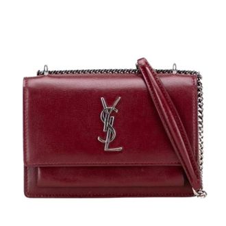Saint Laurent Portefeuille &agrave; cha&icirc;ne Sunset Pre-owned - Femme - Pre-owned - Rouge - Taille: ONE Size