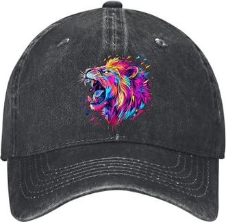 Generic Casquette Trucker Lion Color&eacute; Chapeau De Sport Unisexe Chapeau De Soleil Toutes Les Saisons Casquette De Baseball pour Voyages Sports De Plein Air Quo