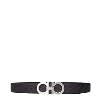 Ferragamo Hommes Ceintures Tissu Gris/Noir