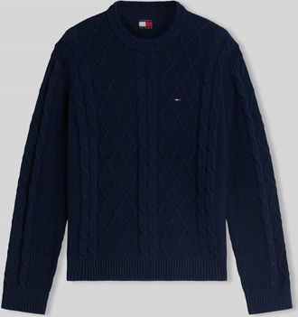 Tommy Jeans Regular Fit Pullover aus reiner Baumwolle mit Logo-Stitching