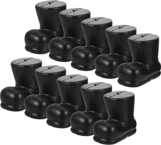 SOLUSTRE 20 Miniatur Weihnachtsmannstiefel Schwarze Puppenhaus Schuhornamente Kleiner Weihnachtsdeko f&uuml;r Basteln Tisch und Baumdekoration