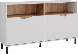 Vicco Kommode Marelle, Weiß/Artisan, 140 x 81.3 cm mit 2 Türen