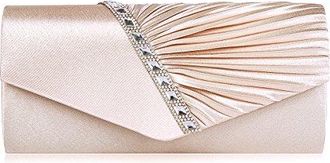 Damara Sac &agrave; main &eacute;l&eacute;gant avec strass pour femme, Abricot, L