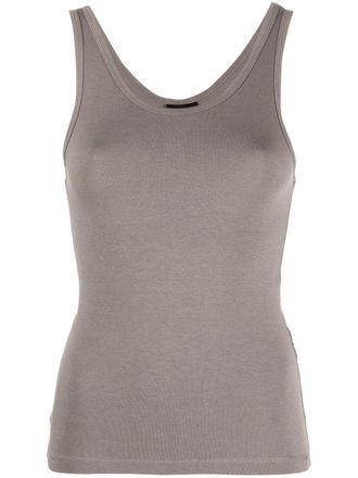 Thom Krom haut crop à coutures contrastantes - Gris