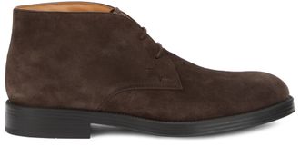 Tod's Mens Ankle Boots Dark Brown Suede Calf Skin