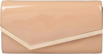 Jimmy Choo London Femme, Sacs, Beige, Taille: ONE Size Emmie Pat Clutch