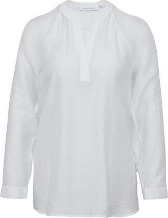 Comma Langarmbluse Bluse Strukturierte Tunikabluse aus Lyocellmix
