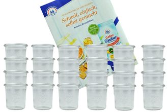 MamboCat 24er Set Weckgl&auml;ser Sturzglas 140 ml I Original Weck Sturzglas Dessertglas I Einweckgl&auml;ser f&uuml;r Kuchen Gelees UVM I Sturzgl&auml;ser ohne Deckel inkl. Diama
