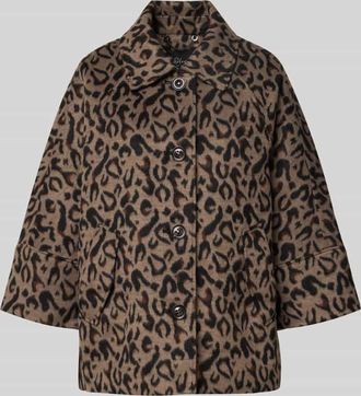 s.Oliver Black Label Loose Fit Jacke mit Leo-Print