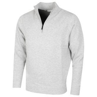 Calvin Klein Herren Heather Half Zip Pullover - Palmsilber meliert - XXXXXL