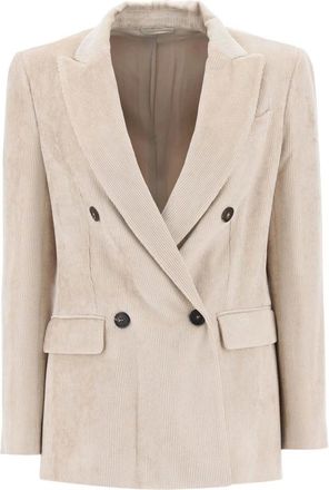 Brunello Cucinelli Blazer - Femme - Vestes - Beige - Taille: 40 FR