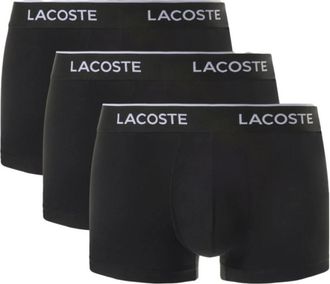 Lacoste Homme, Sous-v&ecirc;tements, Noir, Taille: M Tripack Boxers Coton Stretch