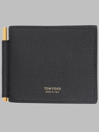 Tom Ford Bi-Fold Leather Card Holder Wallet - Black