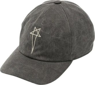Rick Owens Casquette &agrave; Visi&egrave;re Courbe - Homme - Accessoires - Gris - Taille: L