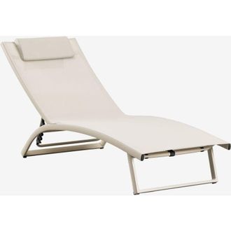 Sklum Sklum - Dulem Aluminium Liegestuhl Beige Tapioca