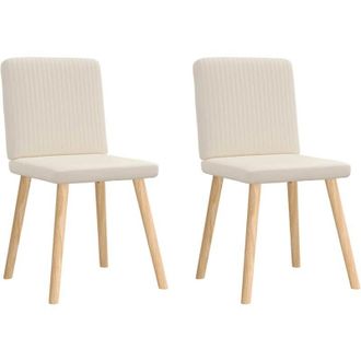 vidaXL Vidaxl - Chaises à manger lot de 2 Lin