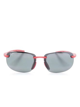 Maui Jim lunettes de soleil à monture rectangulaire - Rouge