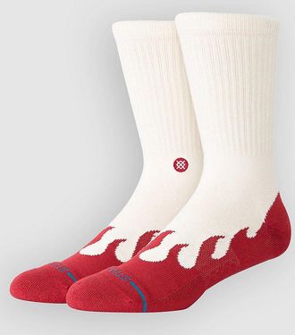 Stance Heating Up Crew Socks red