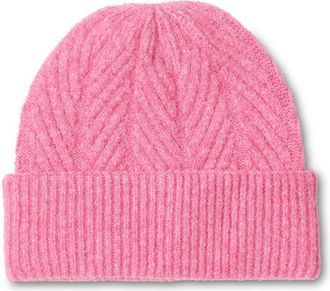 Cecil Damen 5706545 Strickmütze mit Struktur, Dark Blossom Melange, Regular