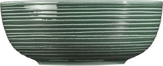 SELTMANN WEIDEN Terra Foodbowl 20 cm, 1720 ml, Servierschale mit spiralförmigem Relief, Spülmaschinen- und mikrowellenfest, Porzellan, Moosgrün