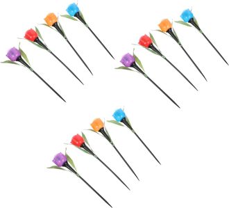 Hemobllo 12 St&uuml;ck Tulpen Solar Rasenleuchten Led Solarleuchte F&uuml;r Garten Hof Terrasse Landschaftsbeleuchtung Kabellos Automatische D&auml;mmerungsschaltung Wetterfe