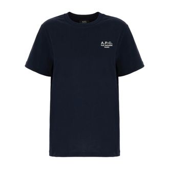 A.P.C. A.p.c., Femme, Tops, Bleu, Taille: 38 FR T-shirt en coton