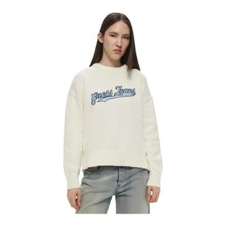 Guess Femme, Pulls, Blanc, Taille: 40 FR Pull en coton - Basiques Blancs