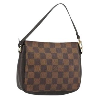 Louis Vuitton Pre-owned Damier Ebene Canvas Pouch - Femme - Pre-owned - Brun - Taille: ONE Size