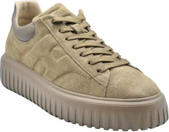 Hogan Low-Top Sneaker - Palude H-Stripes Sneakers With Ultra-Light Sole - Gr. 10 - in Beige - f&uuml;r Damen