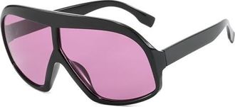 Generic Lunettes De Soleil Sport &Agrave; Grande Monture For Hommes, For Les Vacances En Plein Air Et La Conduite(Purple)