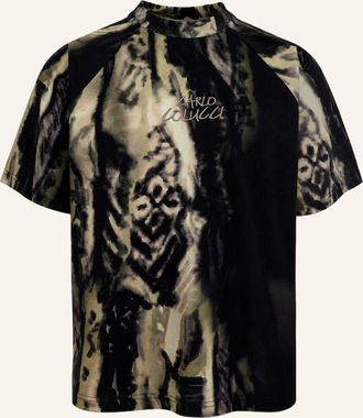 Carlo Colucci Carlo Colucci Signature T-Shirt - Liquid Stitches Ficai schwarz
