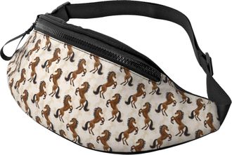 Generic Handytasche Tasche Multifunktionale G&uuml;rteltasche Klassisches Stehendes Pferde Mit Rei&szlig;verschluss Waist Fanny Pack F&uuml;r Fitness Aktivit&auml;ten Outdoor 14X3