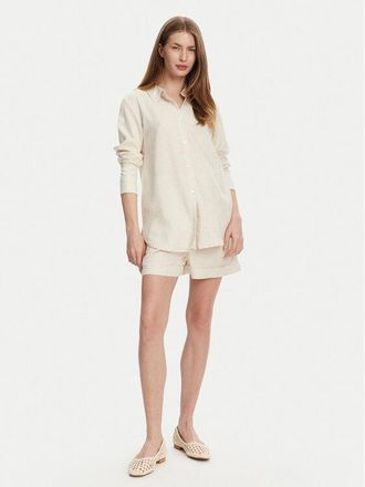 Selmark Set Hemd und Stoffshorts BC176 Beige Relaxed Fit