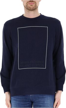 A|X Armani Exchange Mens Milano Edition Pullover Crewneck Sweatshirt Night Sky, XS