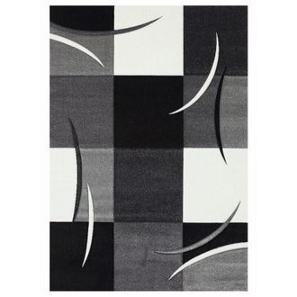 Un amour de tapis Unamourdetapis - Tapis salon et chambre 120x170 gris rectangle tissé motif géométrique LYN8 diavirgule