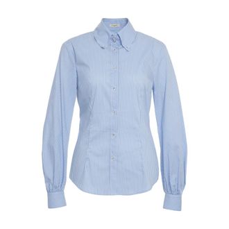 Himon's Femme, Blouses et Chemises, Bleu, Taille: 46 FR Blouse Ray&eacute;e