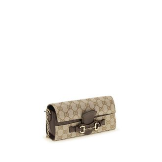 Gucci GG Fabric Chain Wallet - Beige