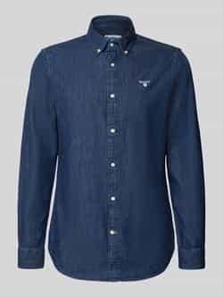 Barbour Slim Fit Jeanshemd aus reiner Baumwolle