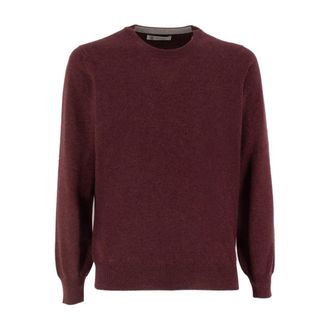 Brunello Cucinelli Kaschmir Rundhals-Pullover - - Knitwear - Herren - Rot - L