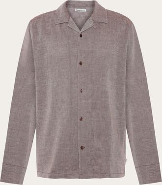 Knowledge Cotton Apparel Herren vegan Hemdstruktur Raspelschokolade