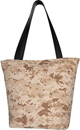 AOOEDM Us Marine Desert Texture Tote Bag Femmes Capacit&eacute; &Eacute;paule &Eacute;picerie Sacs