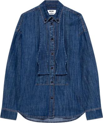 Msgm Msgm - Chemises en jean - Femme - Blouses et Chemises - Bleu - Taille: 38 FR