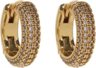 Kate Spade New York Femme, Accessoires, Jaune, Taille: ONE Size Brilliant Statements Pav&eacute; Mini Huggies