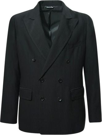 Reveres 1949 Reveres 1949, Homme, Vestes, Noir, Taille: XL Veste crois&eacute;e