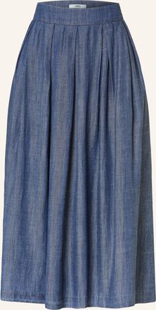 0039 Italy 0039 Italy Rock Mit Leinen In Jeansoptik blau