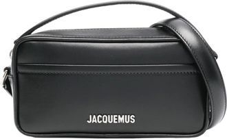 Jacquemus unisex, Sacs, Noir, Taille: ONE Size Sac bandouli&egrave;re noir avec finition argent&eacute;e