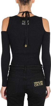 Versace Jeans Couture Bare-Shoulder Cotton Blouse - Black