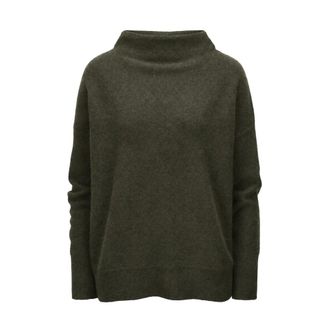 Vince Pl&uuml;sch-Kaschmir-Rollkragenpullover - - Knitwear - Damen - Gr&uuml;n - S